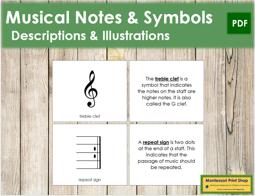 Musical Notes & Symbols Book Music Nomenclature Printable - Etsy