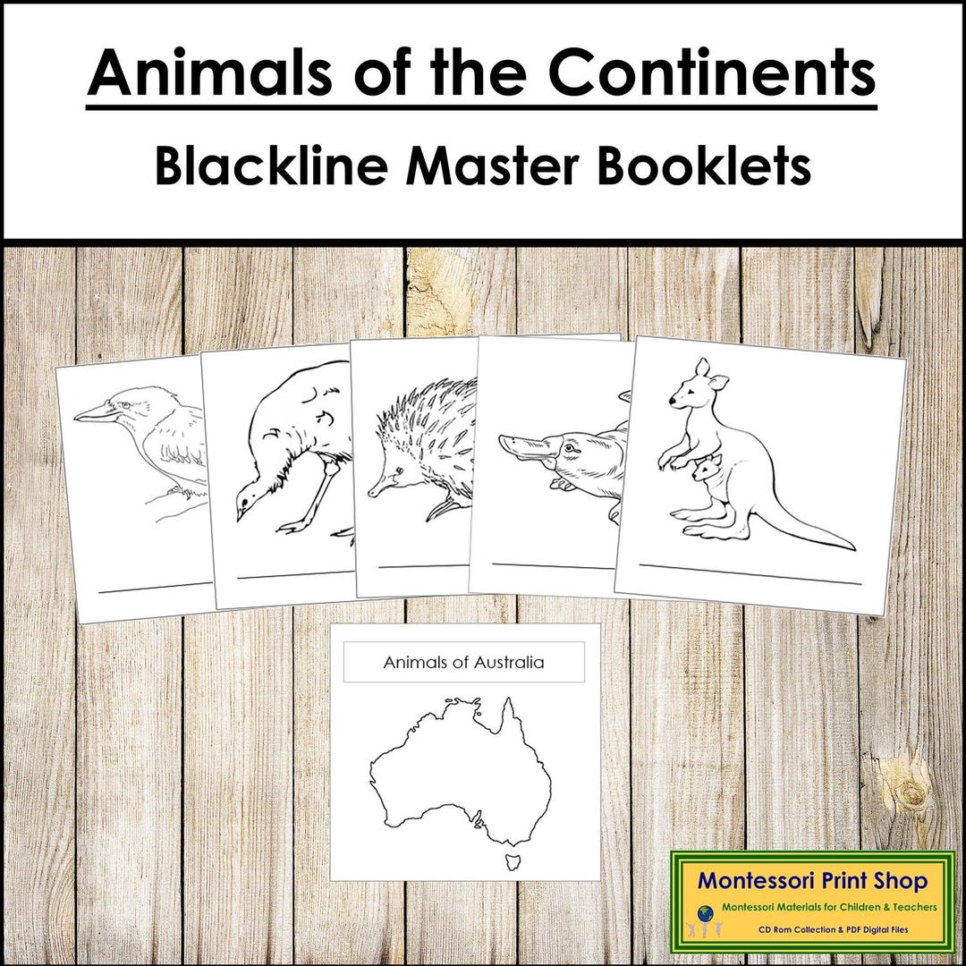 Animals of the Continents Booklets [blackline Masters] - Montessori ...