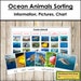 Ocean Animals Sorting Cards & Control Chart - Montessori Marine Biology ...