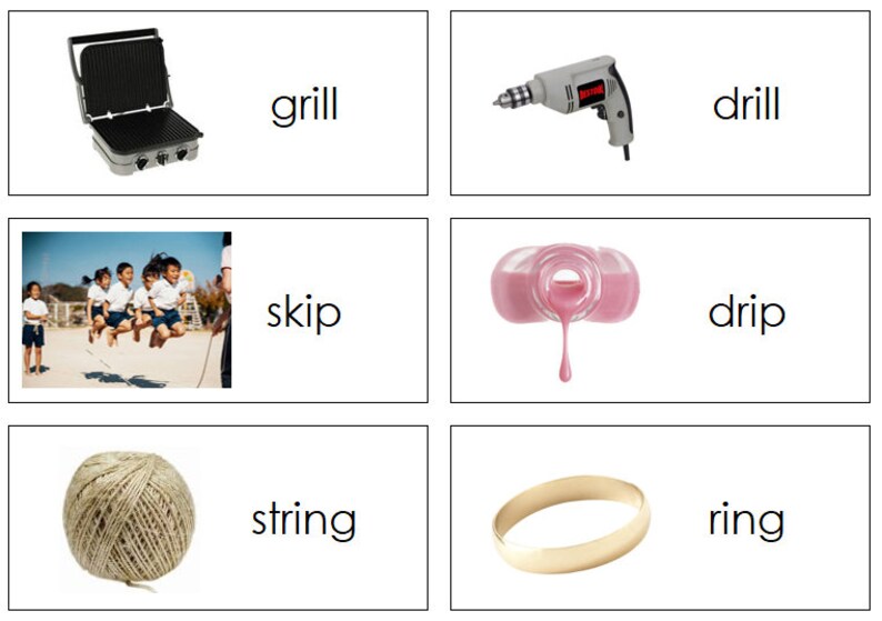 Rhyming Words & Pictures Level 2 Montessori Language - Etsy