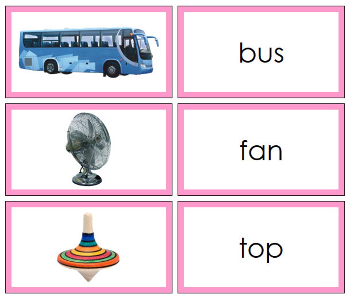 Montessori Pink Phonetic Language Series Bundle PHOTOS - Etsy