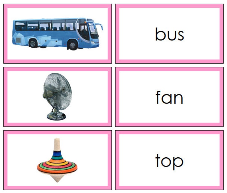 Montessori Pink Phonetic Language Series Bundle PHOTOS - Etsy