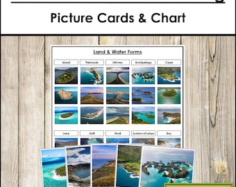 Montessori Land and Water Forms - Etsy
