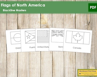 Flags of Oceania Blackline Masters Geography Printable | Etsy