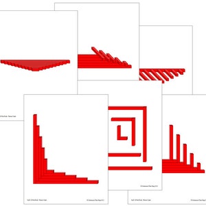 Montessori Red Rods Pattern Cards - Sensorial Activity (digital ...