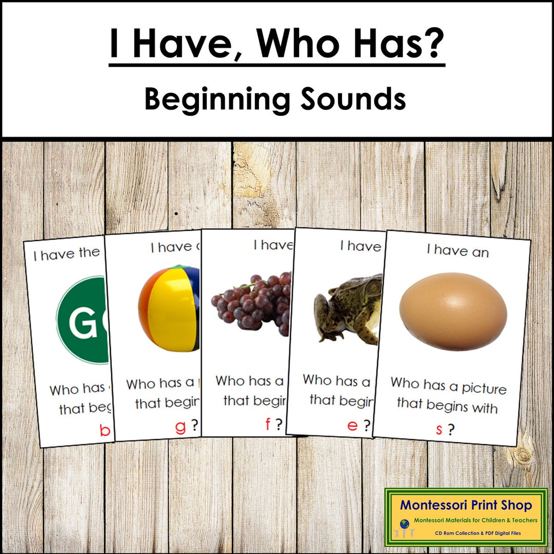 I Have, Who Has? Game [beginning Sounds] - Phonics (digital Download ...