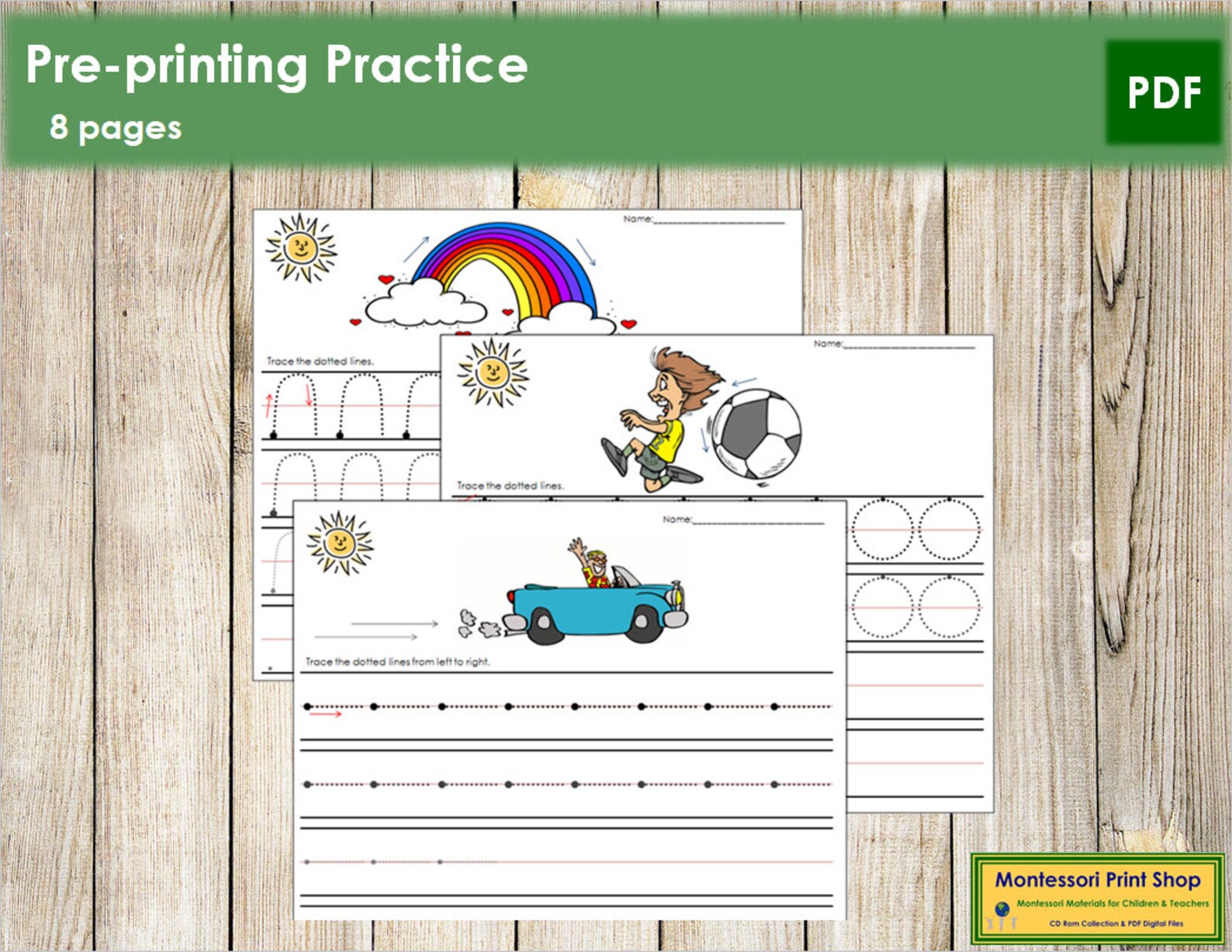 Pre-printing Writing Practice Printable Montessori Materials - Etsy