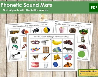 Phonetic Sound Game Cards Montessori Language Printable | Etsy