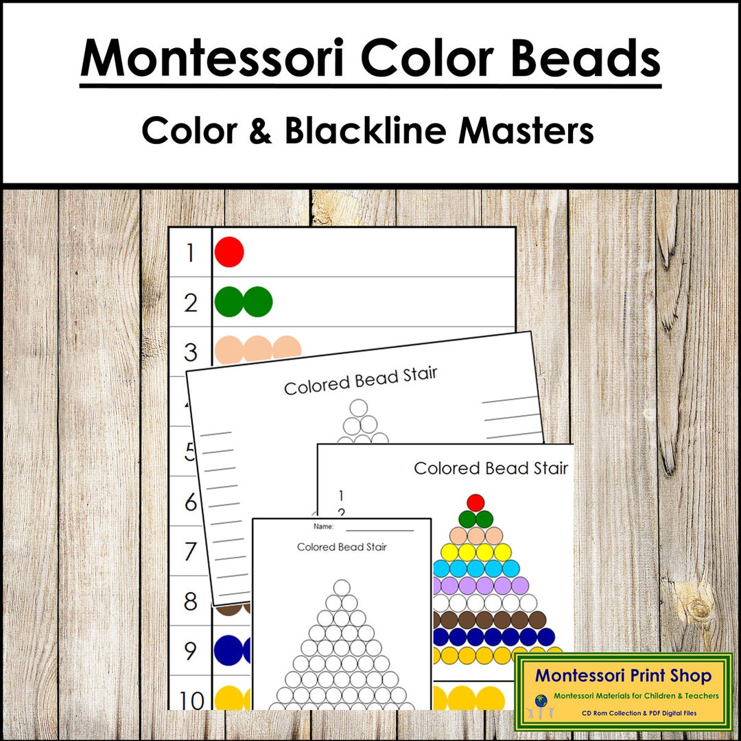 Montessori Color Bead Stair, Control Chart & Blackline Masters ...
