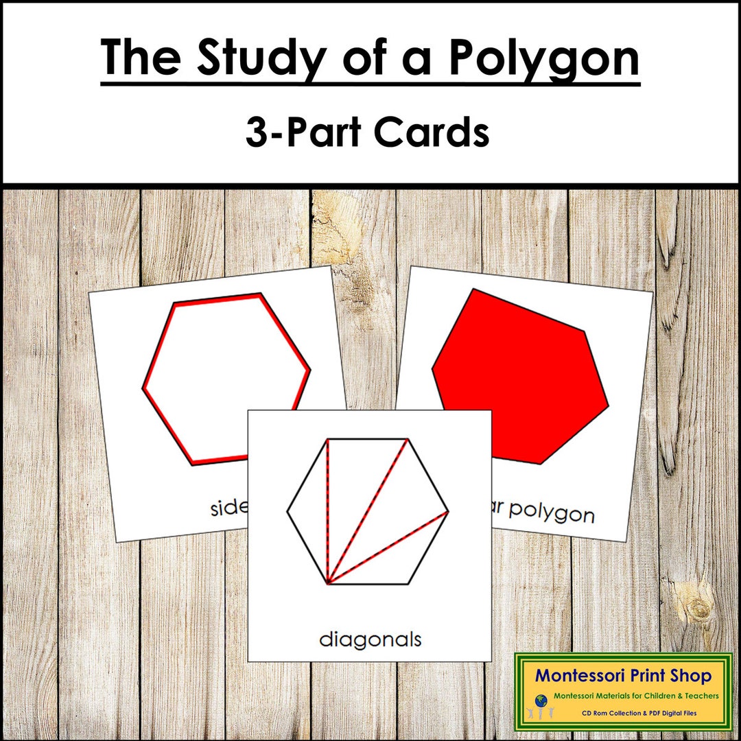 The Study of a Polygon Nomenclature 3-part Cards - Geometry - Printable ...