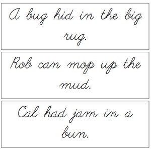 Montessori Cursive Step 1 Phonetic Language Series Bundle [CLIPART ...