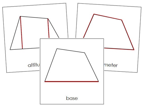 Printable Montessori Materials Geometry The Study of a Quadrilateral ...