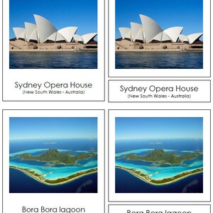 Landmarks of the World Bundle - Geography - Printable Montessori Cards ...