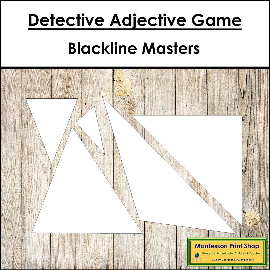 Detective Adjective Game Outlines - Montessori Geometry/sensorial ...