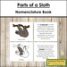 Parts of a Sloth Nomenclature Book - Montessori Zoology (digital ...