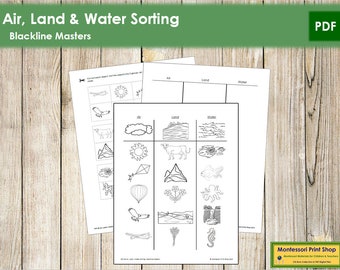 Land Water Air Cards - Etsy
