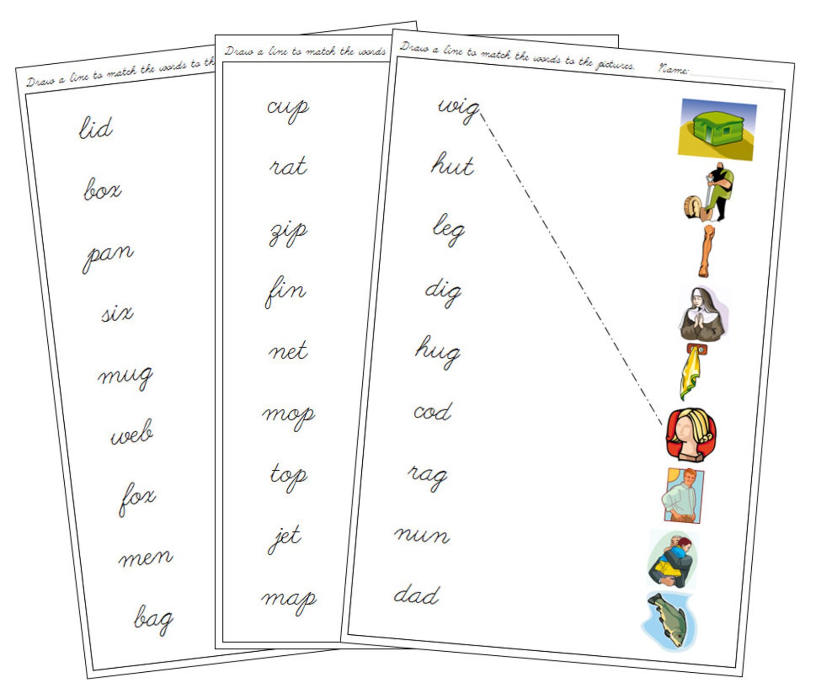 Montessori Cursive Step 1 Phonetic Language Series Bundle [CLIPART ...