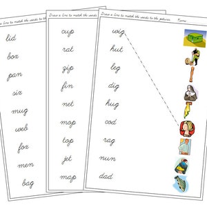Montessori Cursive Step 1 Phonetic Language Series Bundle [CLIPART ...