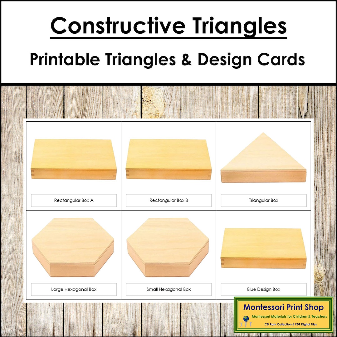 Montessori Constructive Triangles Bundle (with Instructions) - Geometry ...