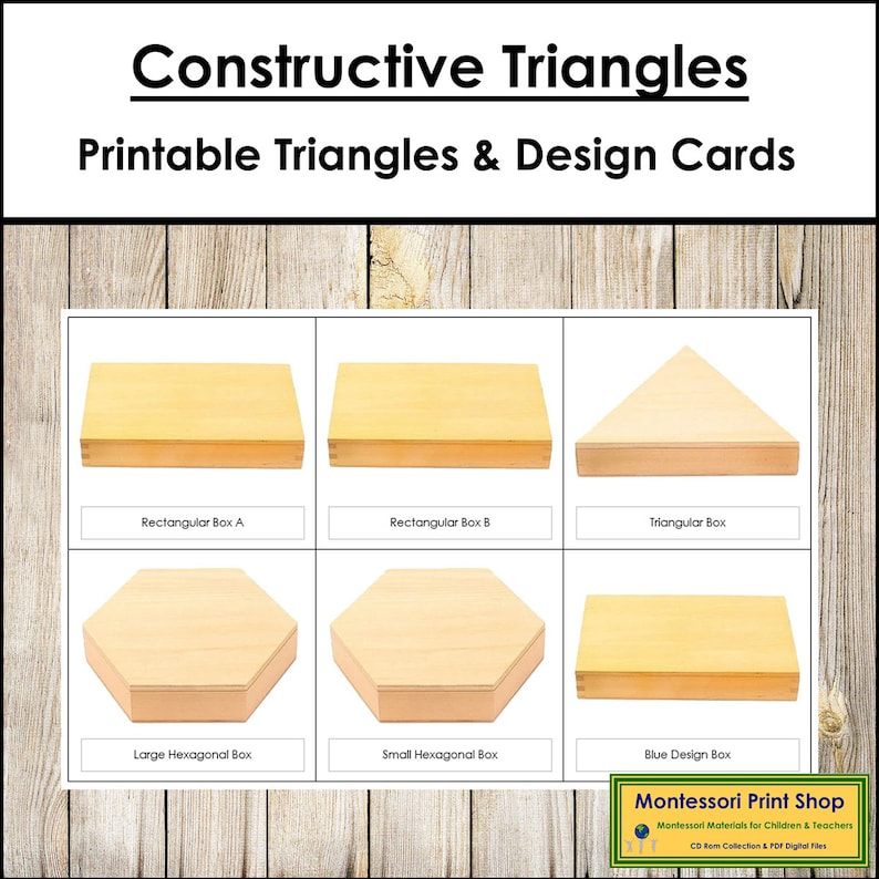 Montessori Constructive Triangles Bundle [with Instructions] - Primary ...