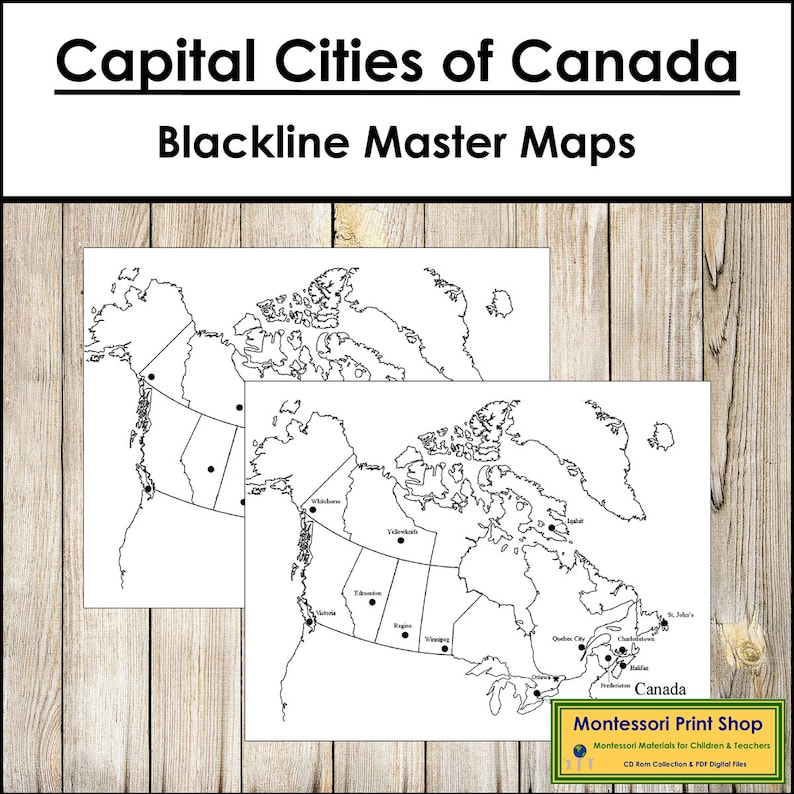 Capital Cities of Canada Map & Master Montessori Geography - Etsy Canada
