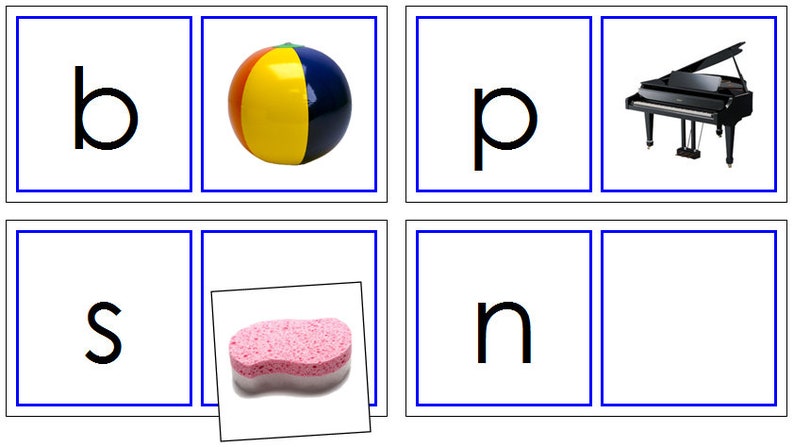 Phonetic Matching Cards [set 2] - Montessori Phonics (digital Download ...