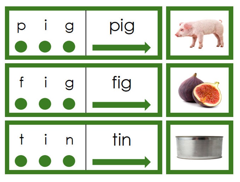 CVC Blending Cards - Montessori Language - Printable Montessori ...