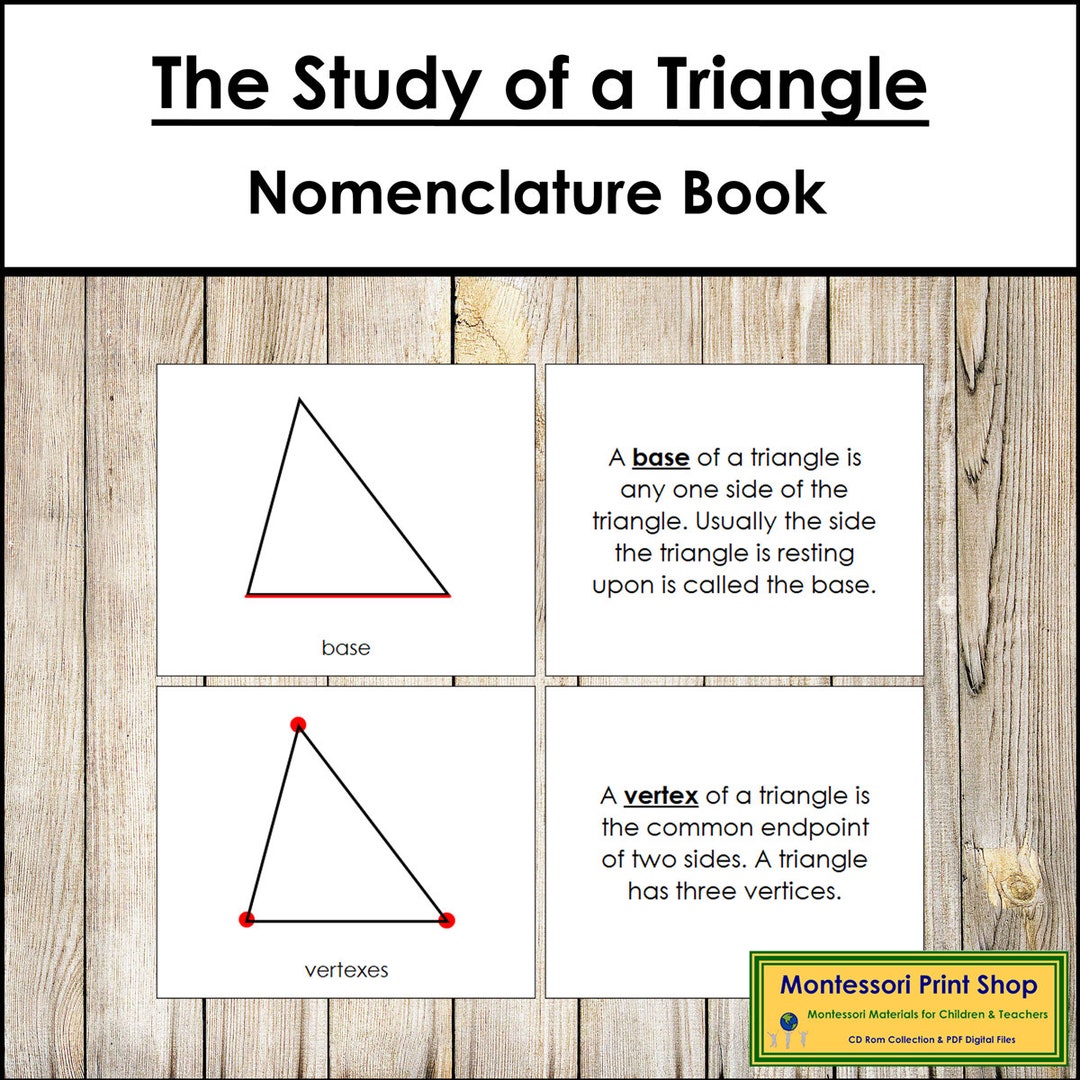 The Study of a Triangle Nomenclature Book - Geometry - Printable ...