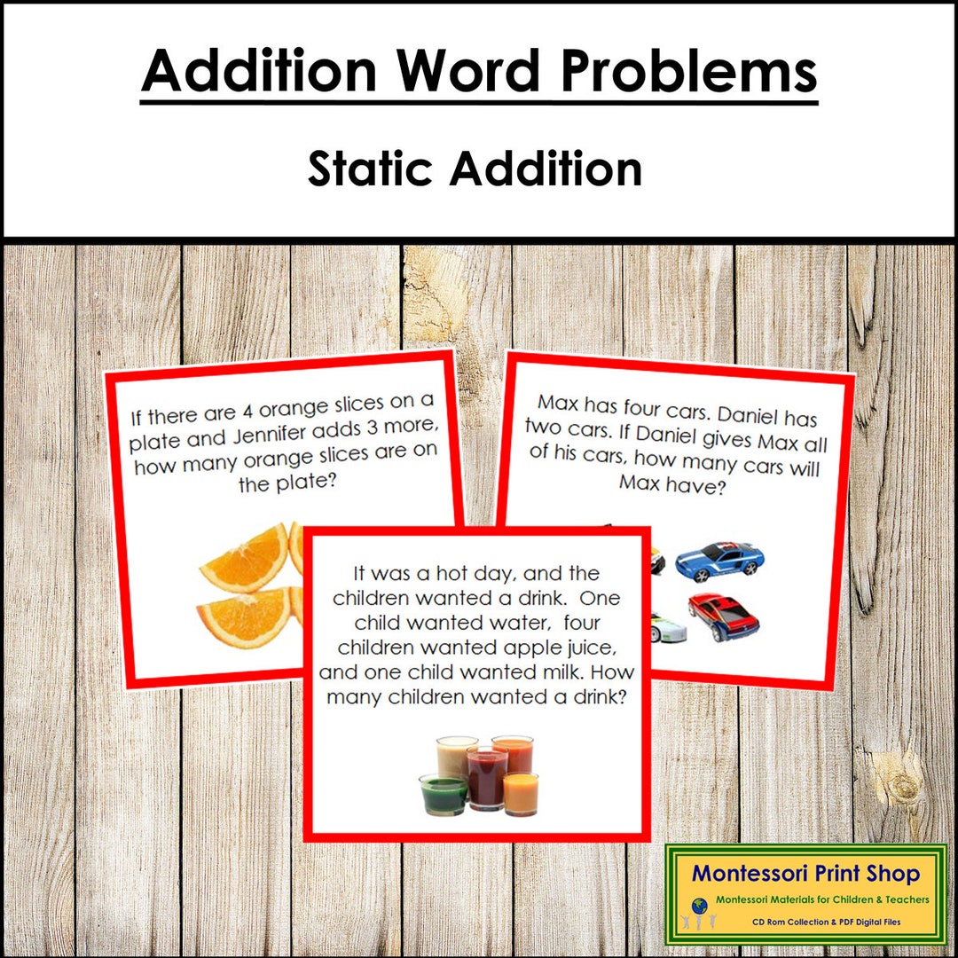 Addition Word Problems Set 1 [static Addition, Color-coded] - Math ...