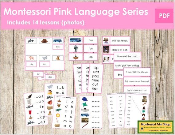 Montessori Pink Phonetic Language Series Bundle PHOTOS - Etsy Canada