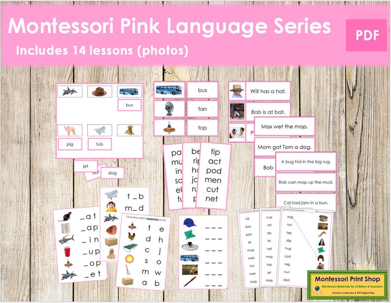 Montessori Pink Phonetic Language Series Bundle PHOTOS - Etsy Canada