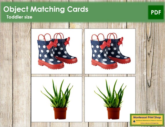 Object Matching Cards Printable Toddler Montessori Materials - Etsy
