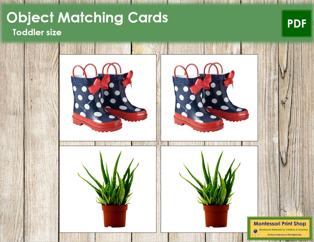 Object Matching Cards Printable Toddler Montessori Materials - Etsy