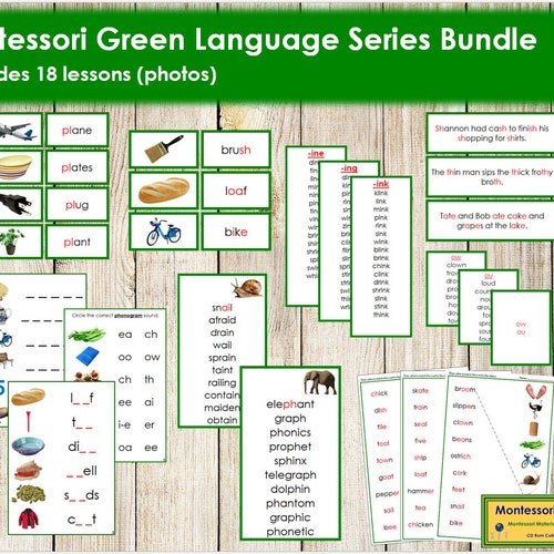 Montessori Blue Phonetic Language Series Bundle PHOTOS - Etsy