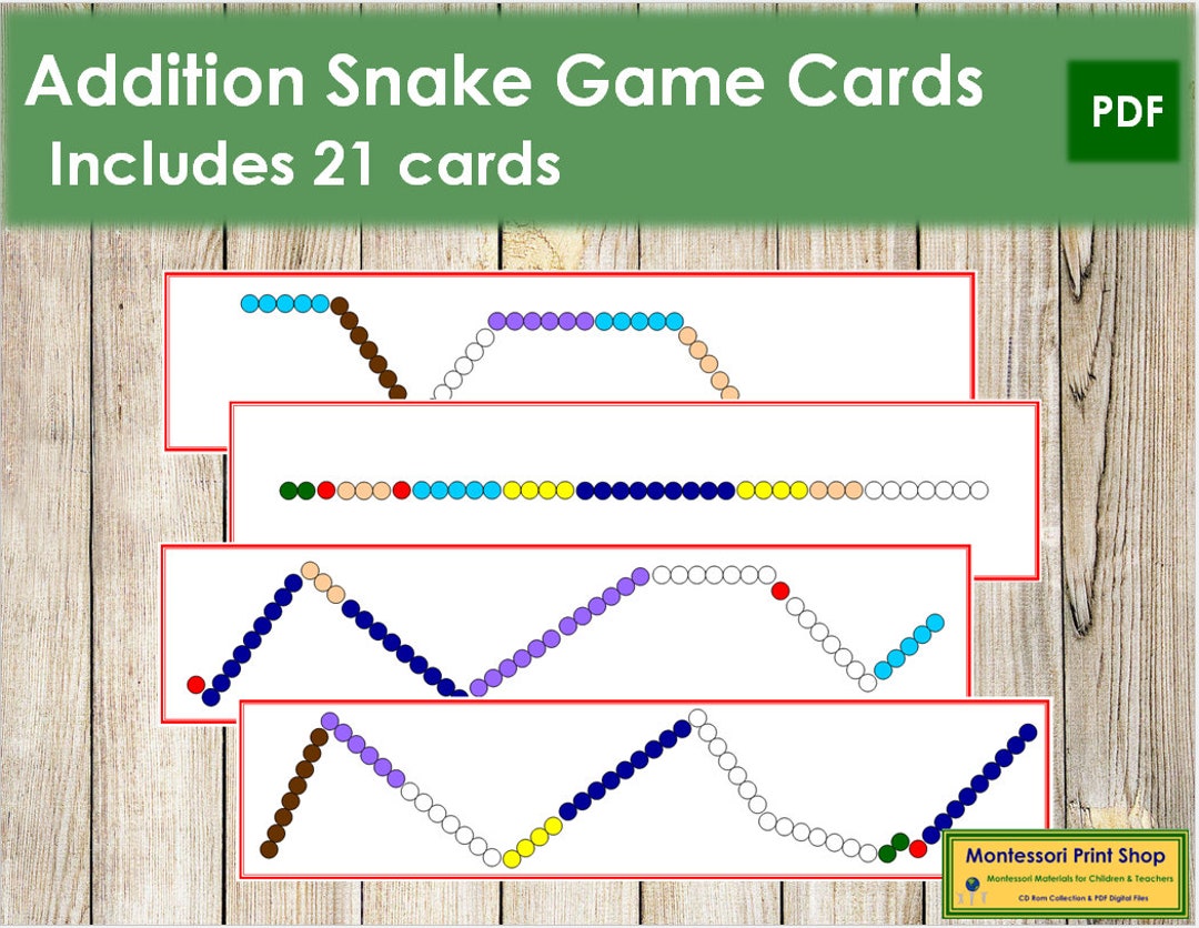 Addition Snake Game Task Cards color-coded Primary Math - Etsy