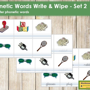 Phonetic Words Write & Wipe Set 2 Phonics Language - Etsy