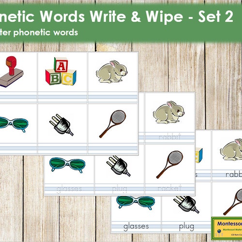 Phonetic Words Write & Wipe Set 1 Phonics Language - Etsy