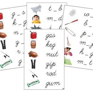 Montessori Cursive Step 1 Phonetic Language Series Bundle [CLIPART ...