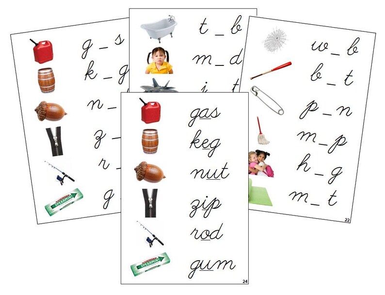 Montessori Cursive Step 1 Phonetic Language Series Bundle [CLIPART ...