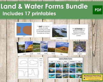 Montessori Land and Water Forms - Etsy
