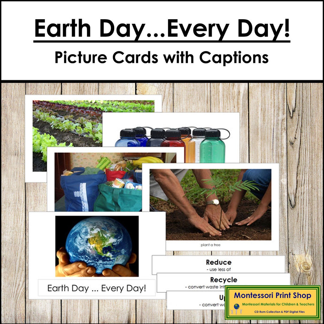 Earth Day ... Every Day! - Printable Montessori Cards - Digital ...