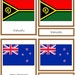 Flags of Oceania color-coded Montessori Continent Cards Geography ...