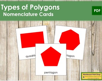 Montessori Geometric Solids 3-part Cards Geometry - Etsy