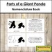 Parts of a Giant Panda Nomenclature Book Montessori Zoology Printable ...