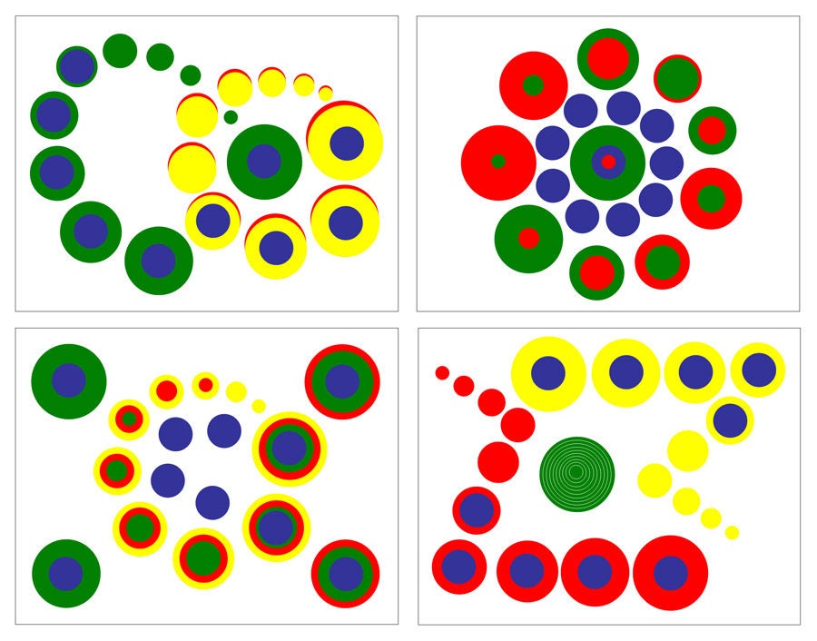 Knobless Cylinder Pattern Cards set 3 Montessori Sensorial - Etsy