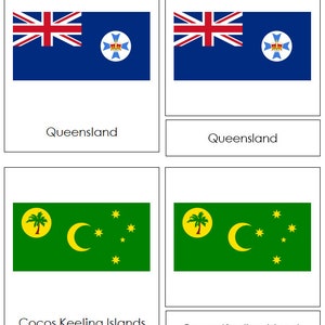 Flags of Australia - Montessori Continent Cards - Geography - Printable ...