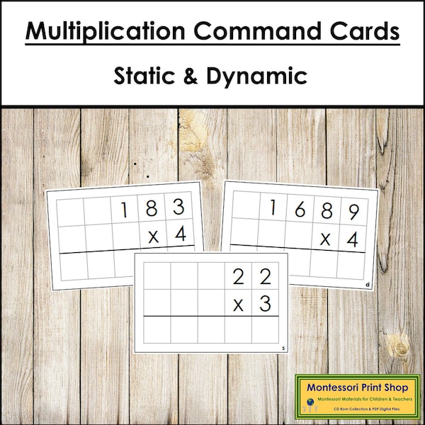 Multiplication Command Cards Math Operations Task Cards Printable - Etsy