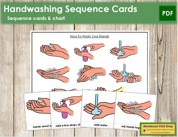 Handwashing Sequence Cards Preschool Printable Montessori | Etsy