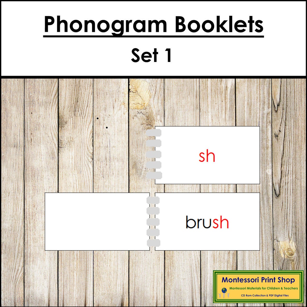 Phonogram Booklets Set 1 - Montessori Language - Printable Montessori ...