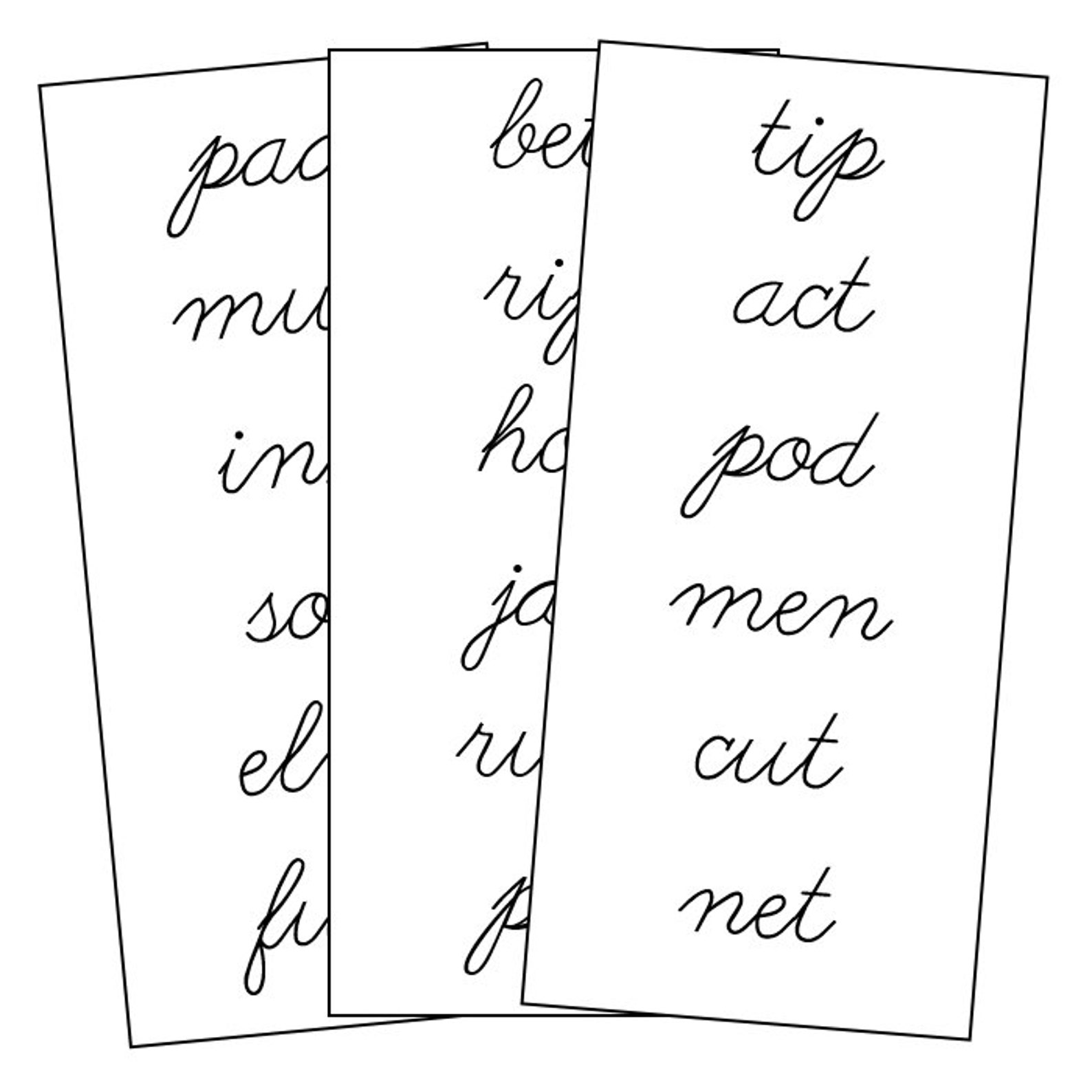 Montessori Cursive Step 1 Phonetic Language Series Bundle [CLIPART ...